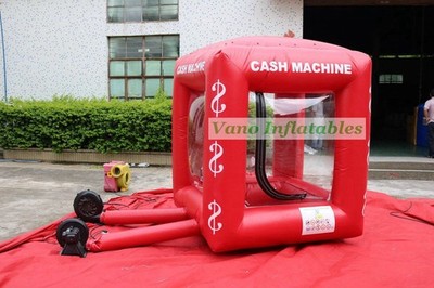 6.5x6.5x8.2ft Inflatable Money Grab Machine Cash Catching Cube Booth ...