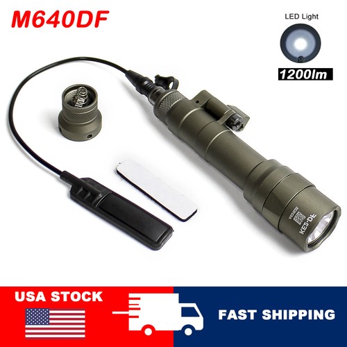 M640DF Dual Fuel 1200lm LED Weapon Flashlight Offset Filp Mount Hunting ...