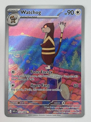 Pokemon TCG - Watchog - 153/086 (Illustration Rare) - SV: White Flare | eBay