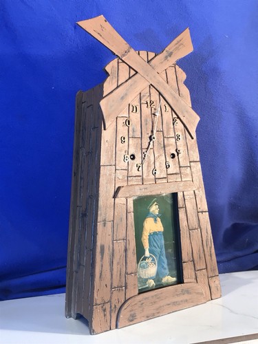 Vintage Antique Gilbert Windmill Mission Strikes Clock.golden Oak Case ...