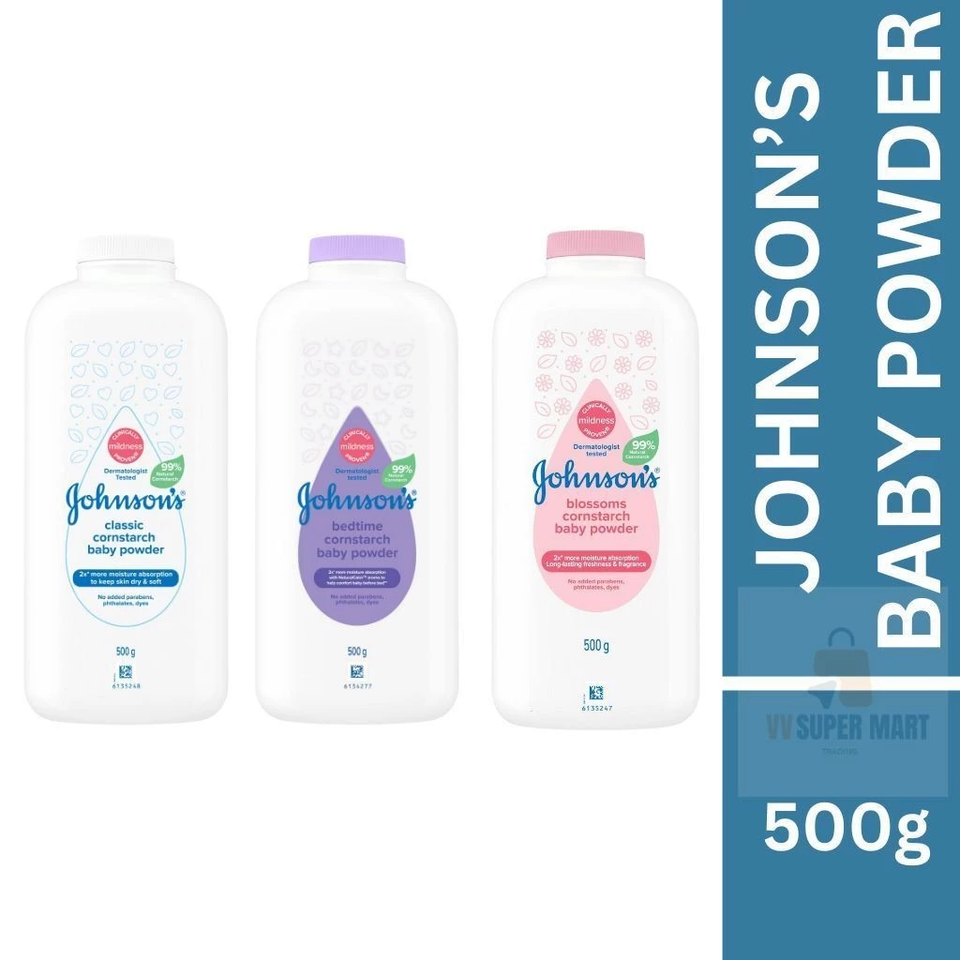 Johnson's Baby Talc 500g / 17.6 oz Classic / Bedtime / Blossoms - 3 ...