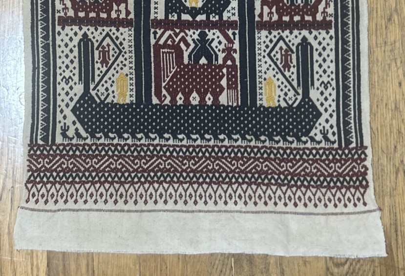 Antique Lampung Ceremonial Ship Cloth Tampan Sumatra Indonesia Art 22 x ...