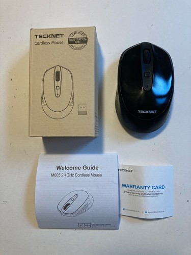 Tecknet Wireless Cordless Optical Mouse M005 BLACK 2.4GHz Brand New ...