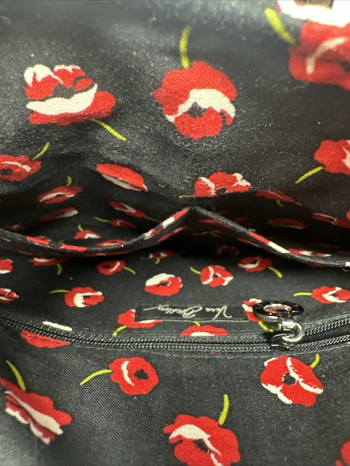 Vera Bradley Ruffled Floral Purse Handbag Magnetic Closure Double ...