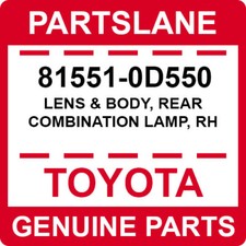 81581-0d220 Toyota Lens & Body Back-up Lamp RH 815810D220 Genuine OEM ...