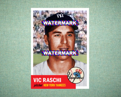 Vic Raschi New York Yankees 1953 Style Custom Baseball Art Card | eBay