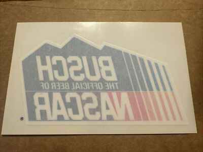 New Old Stock Vintage 1991 Busch The Official Beer Of NASCAR Sticker ...