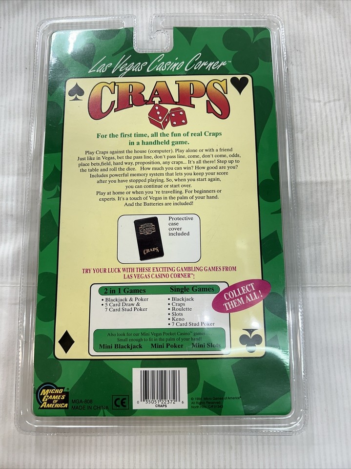 Electronic Handheld Craps Games Of America Las Vegas Casino Corner New ...