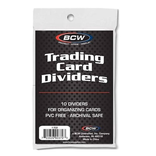 BCW Trading Card Dividers 1 Pack of 10 Organization Cards Pokemon MTG ...