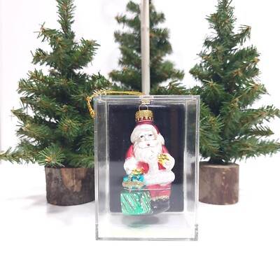 Unique Treasure Collection Hand Crafted Blown Glass Ornament Santa | eBay