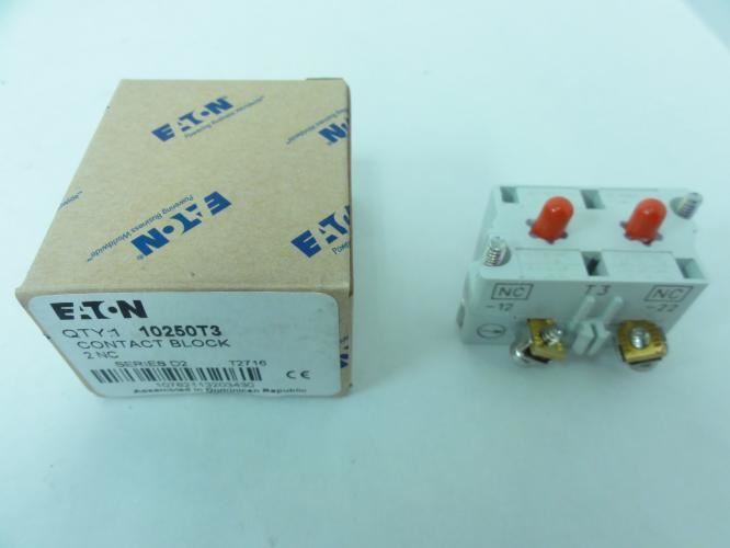 190050 New In Box; Eaton 10250T3 Contact Block; Dpst; 2NC; 3A; 230VAC ...