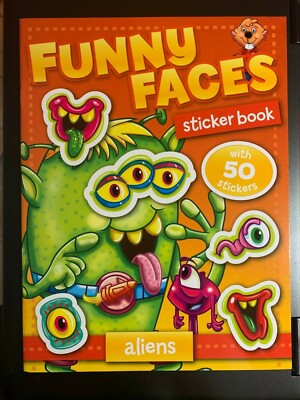 FUNNY FACES STICKER BOOK ALIENS WITH 50 STICKERS BRAND NEW FUN FOR KIDS ...