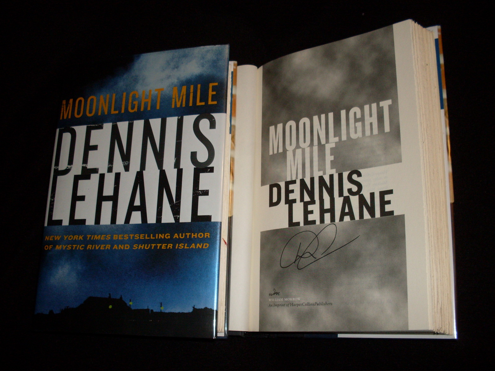 Dennis Lehane signed Moonlight Mile 1st printing hardcover book ...