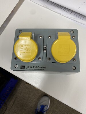 MK PREWIRED 13143 DOUBLE 16A COMMANDO OUTLET SOCKET | eBay