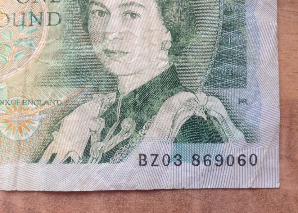 SIR ISSAC NEWTON £1 - ONE POUND BANKNOTE WITHDRAWN / OLD NOTE - BANK OF ...