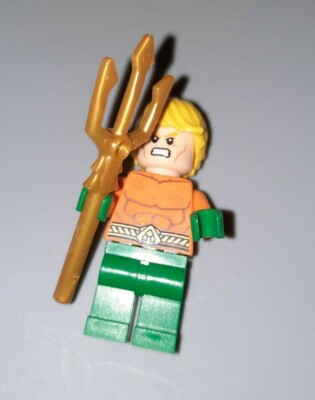 LEGO Super Heroes DC Aquaman Minifigure w/ trident from set 76027 | eBay