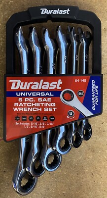 Duralast SAE Universal Ratcheting Wrench Set 6 Piece # 64-145 | eBay