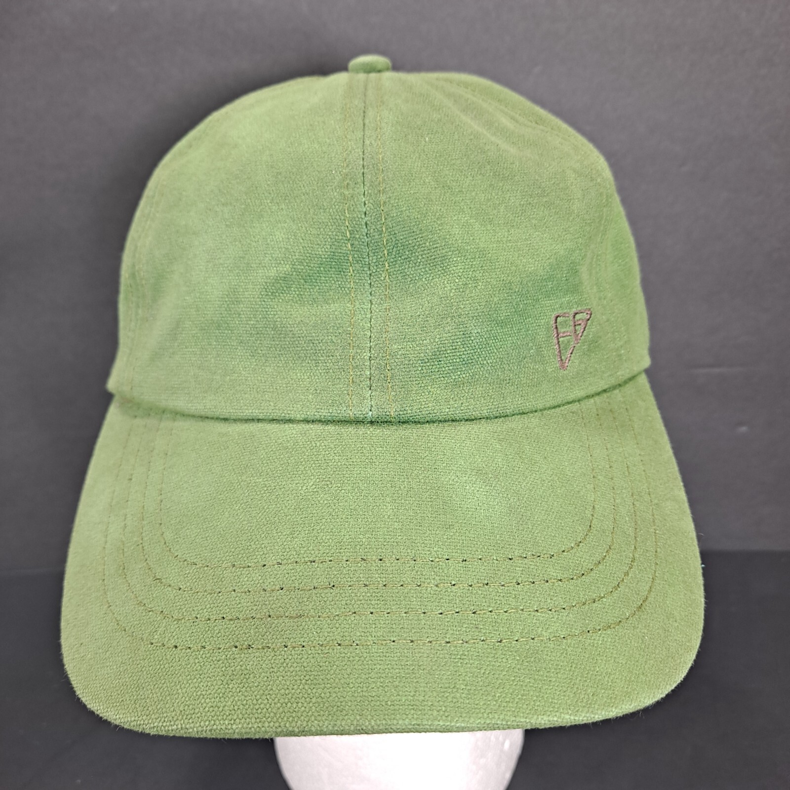 Vintage Eddie Bauer Hat Cap Leather Strapback Green M… - Gem