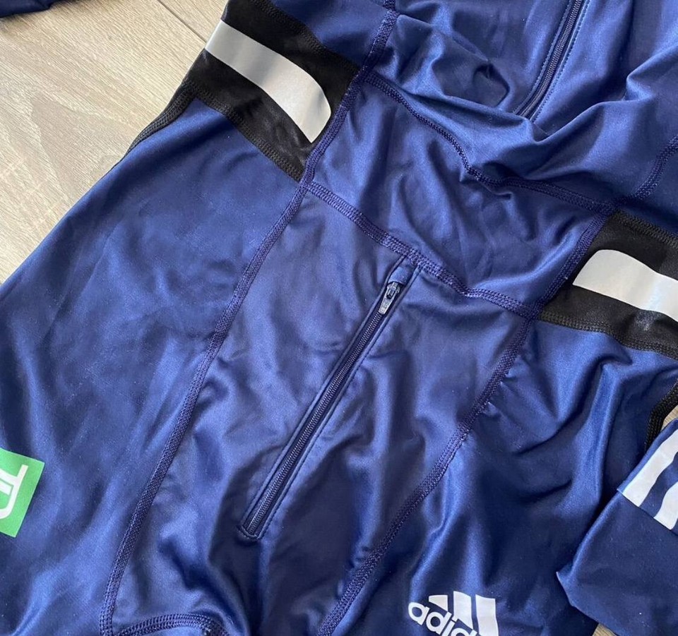 Adidas Powerweb USA team spandex suit with crotch zipper. Authentic. Sz ...