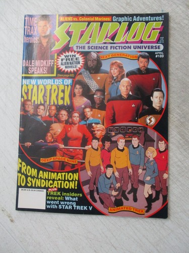 STARLOG MAGAZINE #189 APRIL 1993 WORLDS OF STAR TREK TIME TRAX DALE ...