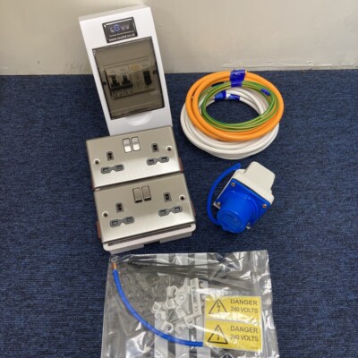 240V Mains Electric Hook Up Installation Kit Campervan Motorhome ...