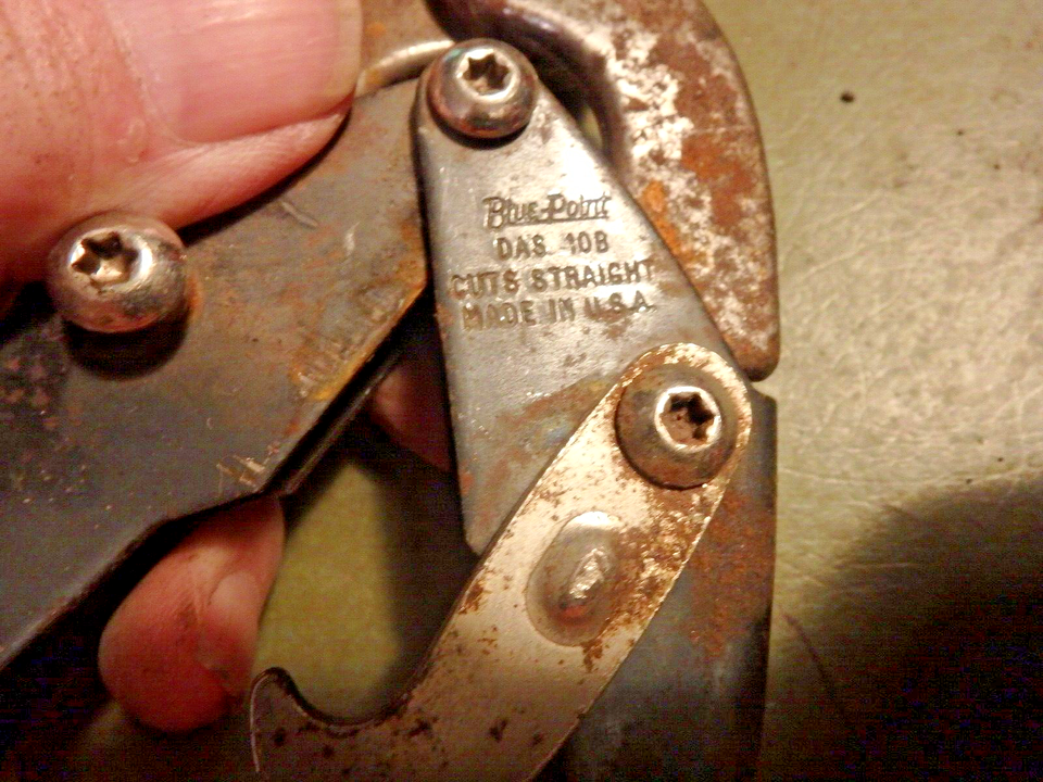 1V-vintage Blue-Point 10" straight tin snips/cutter # DAS10B | eBay