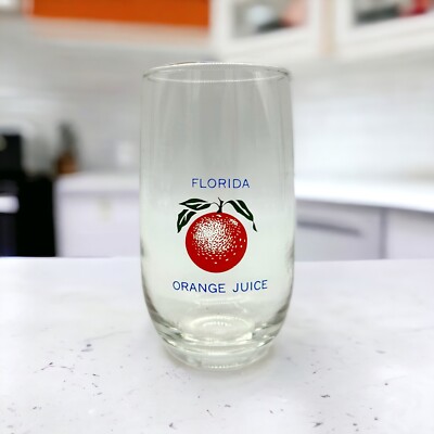 Vintage Roly Poly Florida Orange Juice Glass 4" Classic Breakfast | eBay