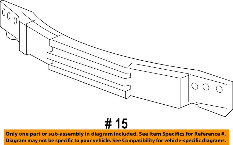 GM OEM 07-17 Acadia Limited Front Bumper Bumper Components-Impact Bar ...