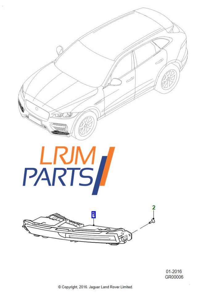 For Jaguar F-Pace E-pace I-pace FRONT RIGHT RH FOG LIGHT LAMP T4A3875 ...