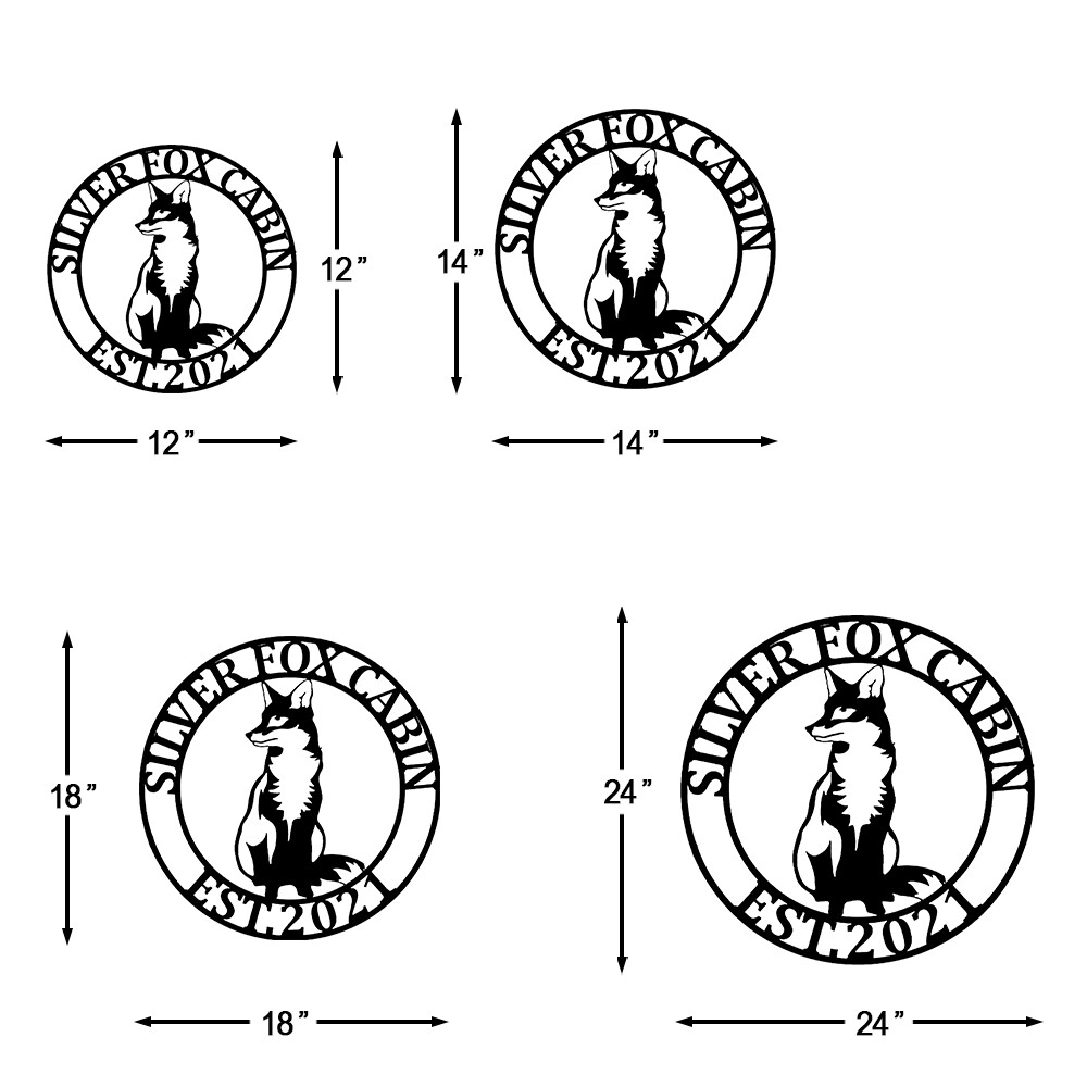 Personalized Fox Metal Sign, Fox Cabin Wall Art Decor Fox Sign | eBay