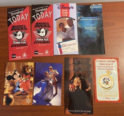 Vintage 1990s Brochure Pamphlet Lot Pieces Post Cards Disney Movies ...