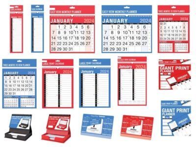 Year 2024 Calendar Easy Month , Slim , Three Month To view A1 Wall ...
