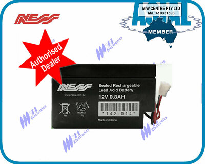 12v BATTERY - SLA - 12V 0.8Ah 142-014 (Suits NESS R8/R16 PANELS) | eBay ...