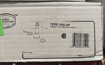 Delta T2797-PNLHP Polished Nickel Cassidy Deck Mounted Roman Tub Filler ...