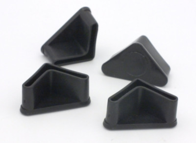 1" Rigid Plastic End Cap for Angle Iron 1 inch Black 4 8 25 Pack | eBay