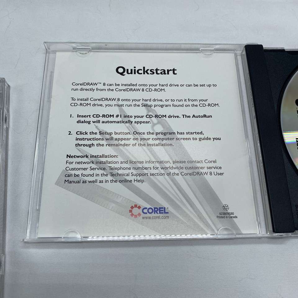 Corel Draw 8 CorelDraw disc set bundle PC CD-ROM Software Intel MMX ...