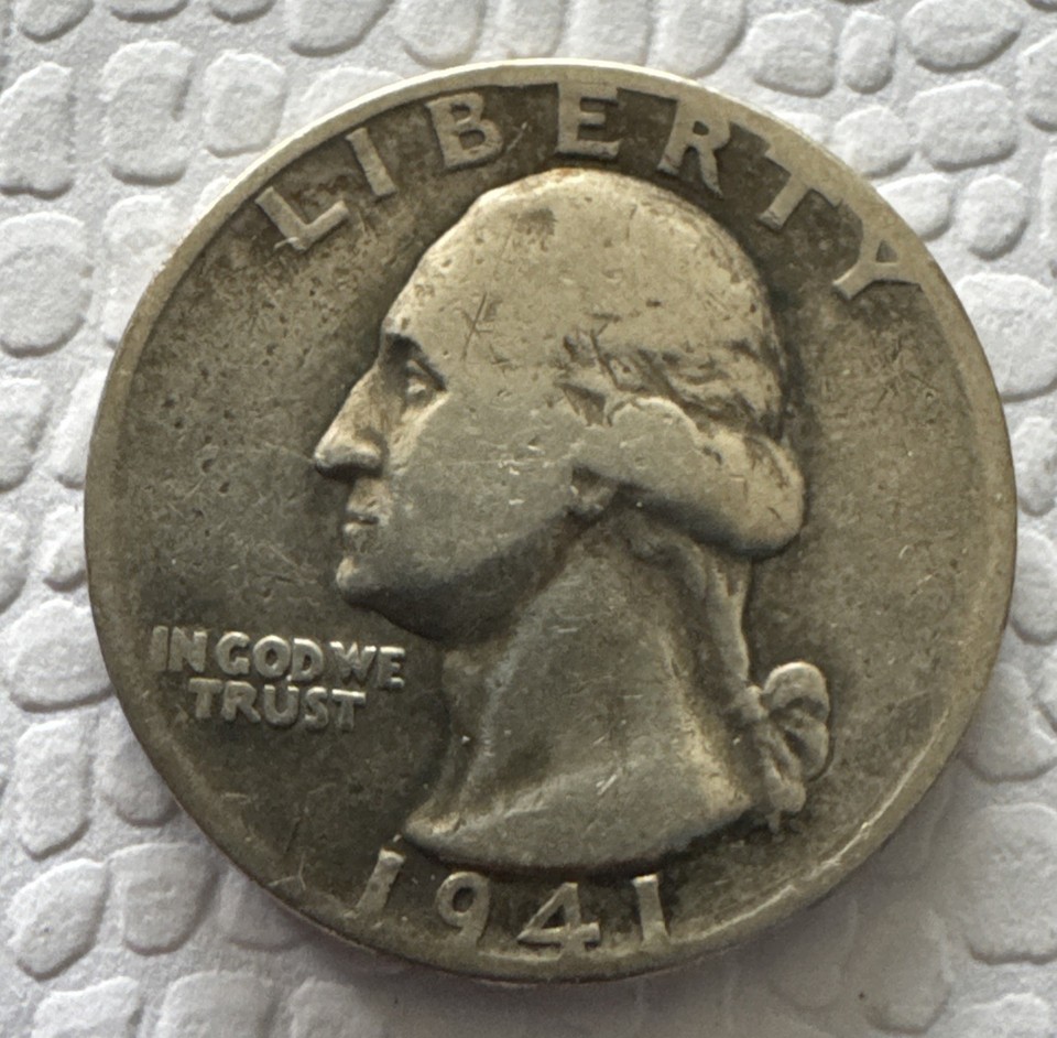 Rare, 1941 S Silver US Washington Quarter Dollar Rim Errors Obverse ...