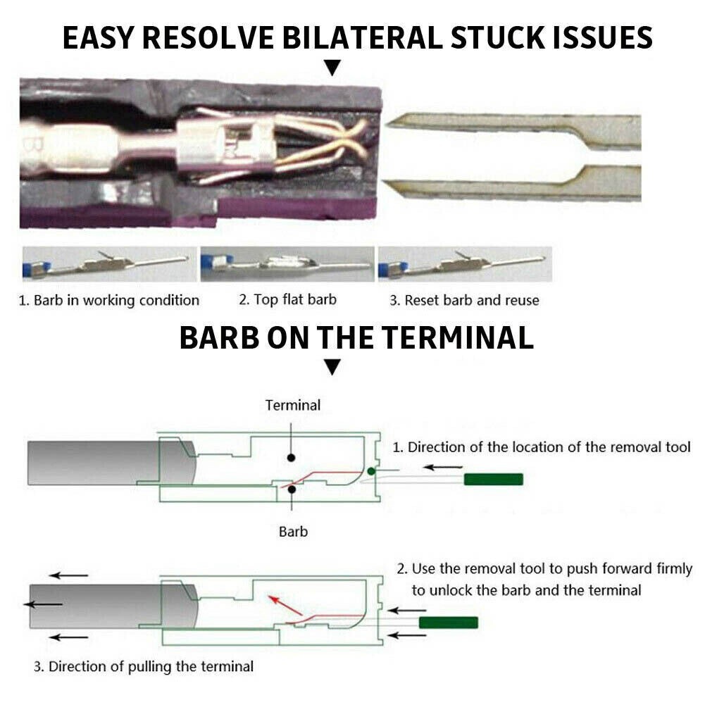 Efficient 18Pcs Wire Terminal Removal Tool Kit for Pin Extraction in ...