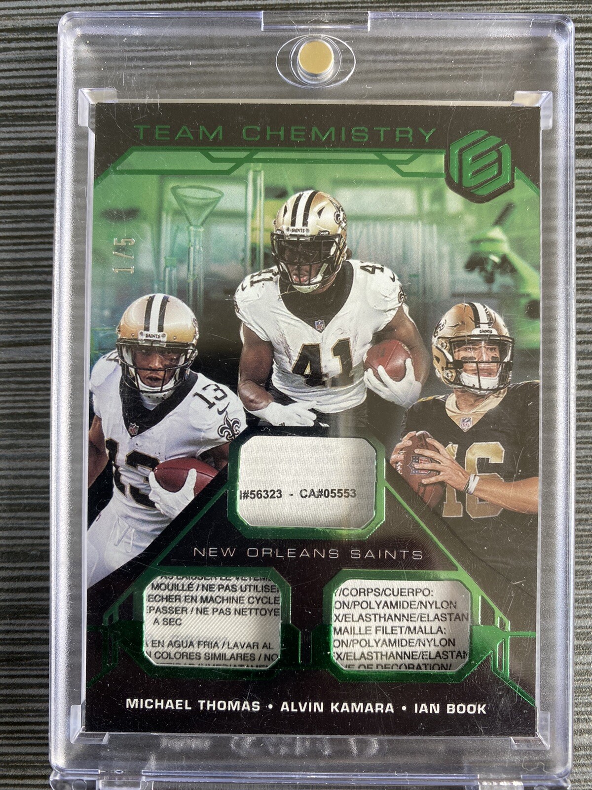 2021 panini elements football TEAM CHEMISTRY SAINTS M.Thomas,A.Kamara,I ...