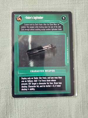 Star Wars CCG Premiere Limited BB DS Rare - Vader's Lightsaber SWCCG | eBay
