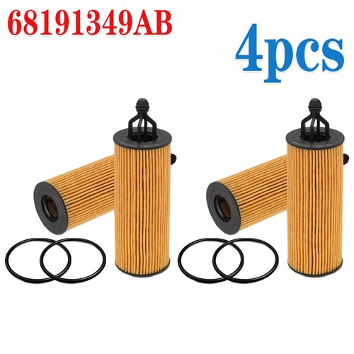 4Pcs Oil Filter 68191349AC For Chrysler Jeep Dodge RAM 3.2L 3.6L V6 ...