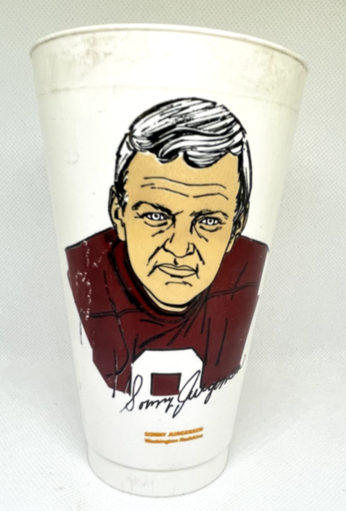 1972 7-11 Slurpee plastic cup Sonny Jurgensen Washington Redskins NFL ...