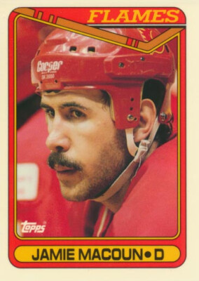 1990-91 Topps Tiffany #265 JAMIE MACOUN - Calgary Flames | eBay