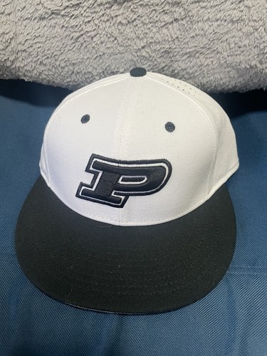 Purdue Boilermakers Hat Cap Fitted Medium White Black Nike NCAA ...
