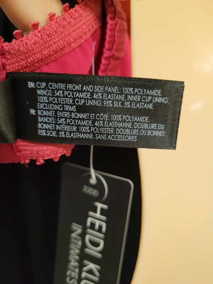 NWT Heidi Klum Olympia Lashes Persian Red Cafe Crème Bra Size 10DD ...