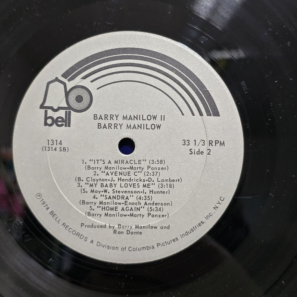BARRY MANILOW barry Manilow II 1974 Vinyl LP Bell Records Bell 1314 ...