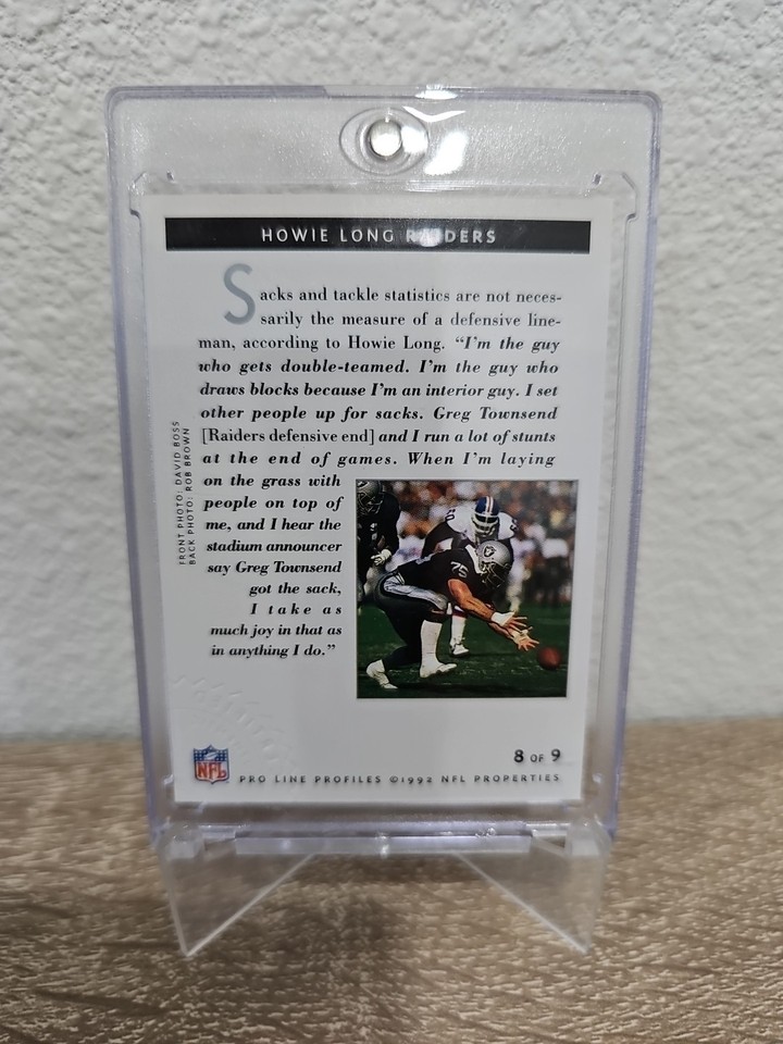1992 Pro Line Profiles Howie Long On Card Auto | eBay