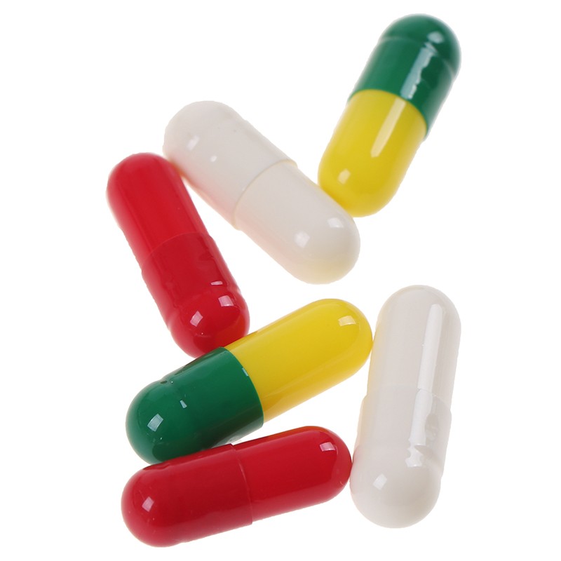 1000Pcs Empty Hard Vacant Gelatin Capsule Size 1# Gel Medicine Pill ...