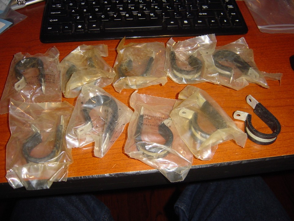 10 Military Clamp loop steel plated w rubber insulator MS21919 G18 ADEL ...