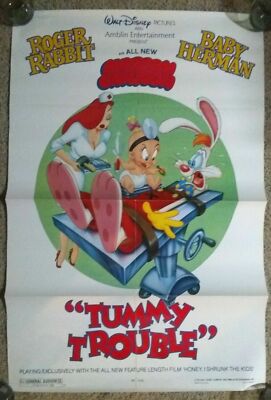 Vintage Original Movie Poster Tummy Trouble Film Short from Roger ...